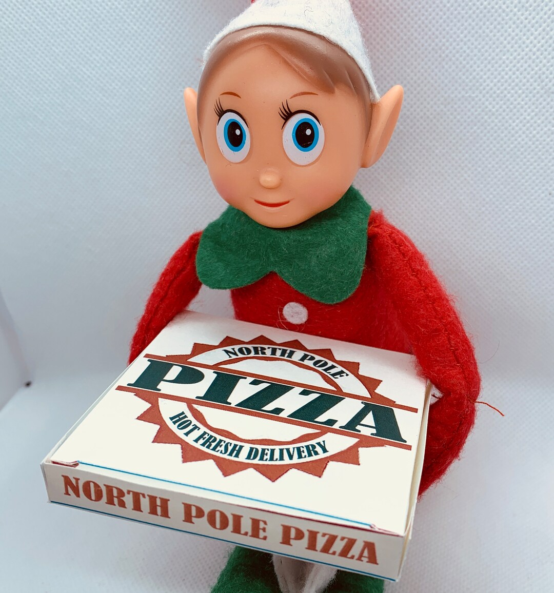 Christmas Elf PIZZA and Box - INSTANT Download PDF - Etsy