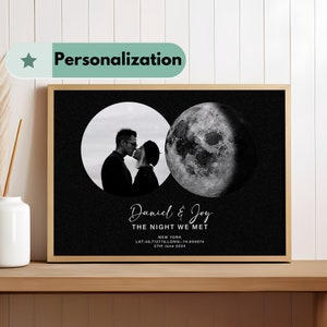 Personalized Moon Phase Print the Night We Met What the Moon Looked ...