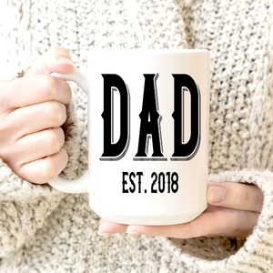 Dad Established Coffee Mug New Dad Father's Day Gift - Etsy