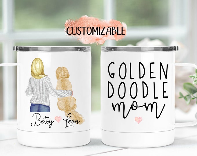 Doodle Mom Travel Mug - Golden Doodle Lover - Gift for Christmas - Cute ...