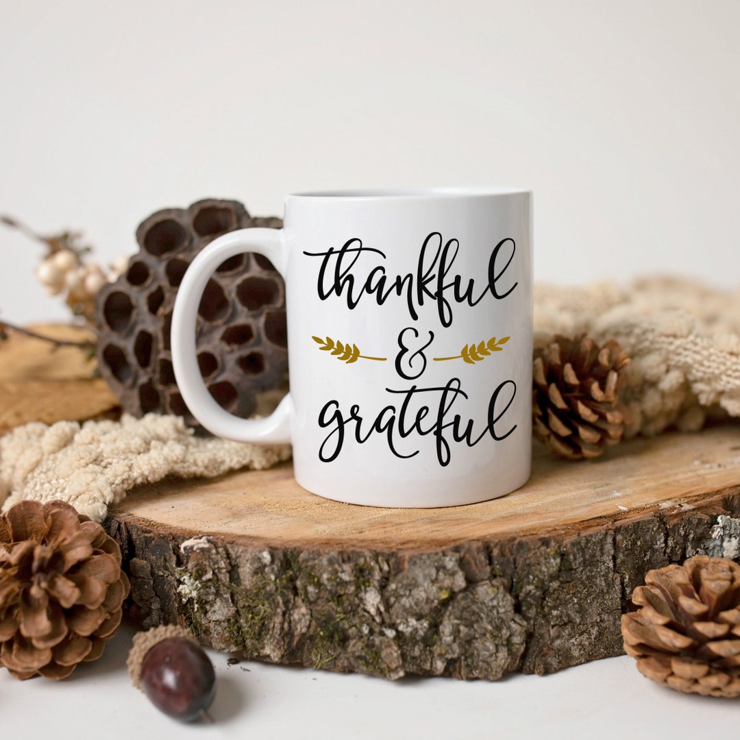 Thankful and Grateful - Fall Coffee Mug - Thanksgiving Mug - Holiday ...