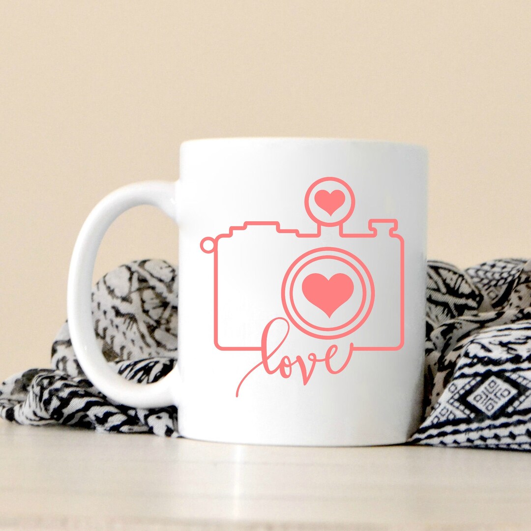 Love Camera Mug - Photographer Gift Coffee Mug - Cute Coffee Mug ...