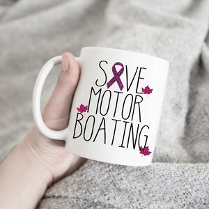 Save Motor Boating Breast Cancer Awareness Mug Survivor - Etsy