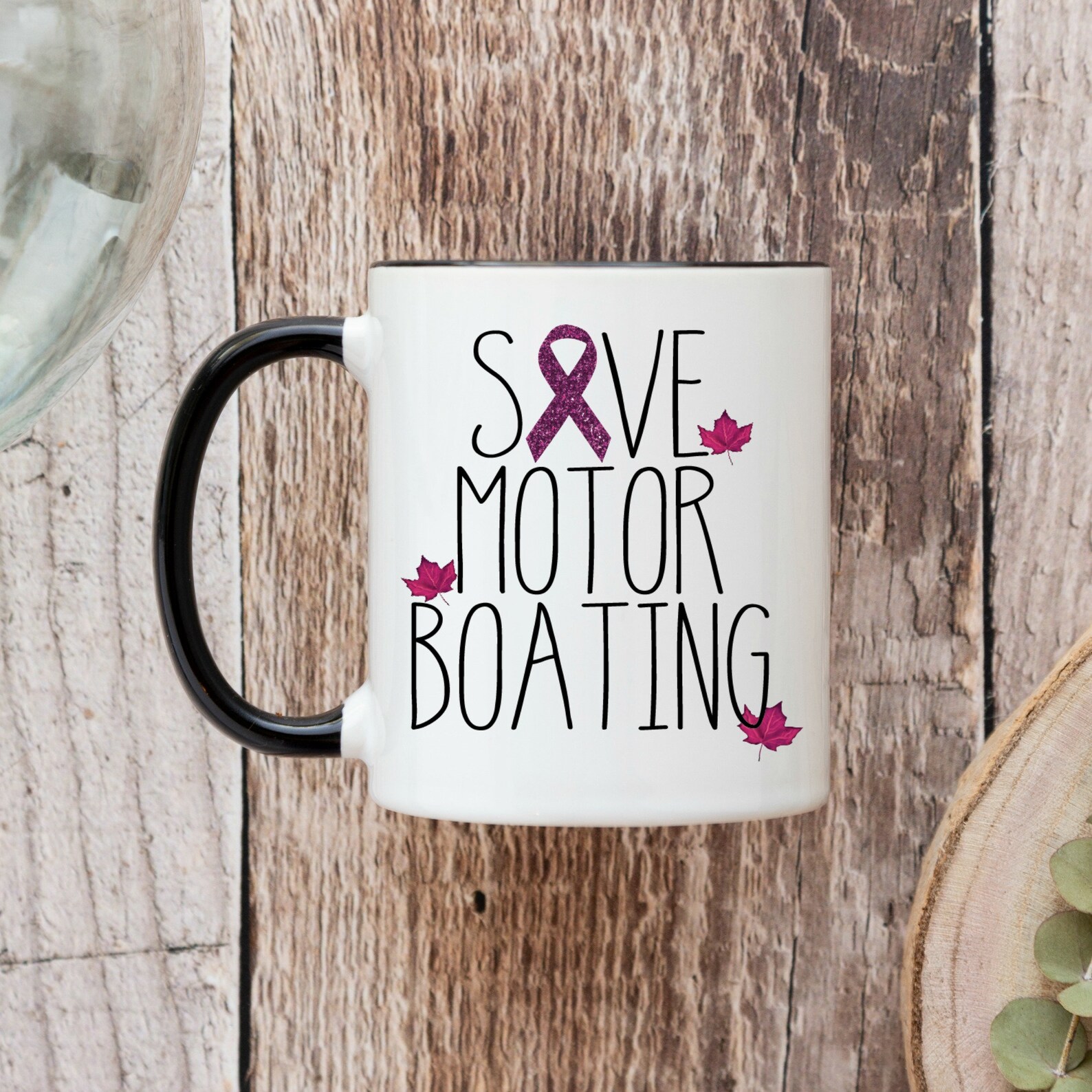 Save Motor Boating Breast Cancer Awareness Mug Survivor - Etsy