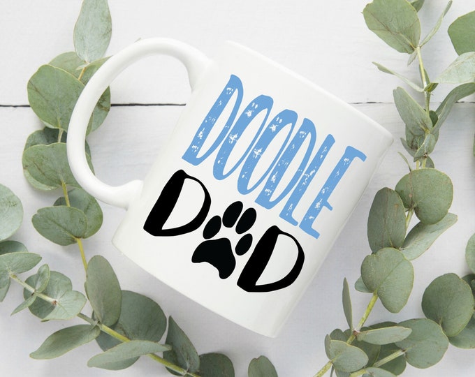 Doodle Dad Coffee Mug Golden Doodle Lover Gift for Christmas Cute ...