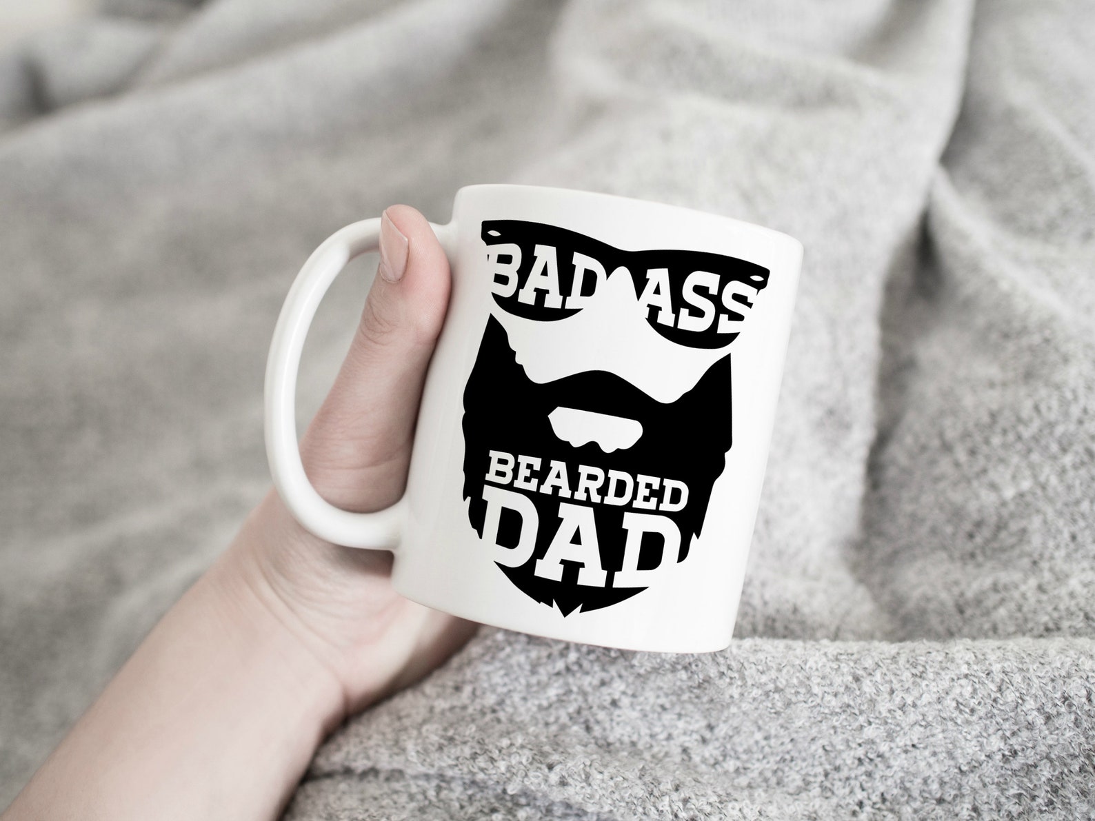 Bad Ass Bearded Dad Gift Beard Dad New Dad Gift Dad - Etsy