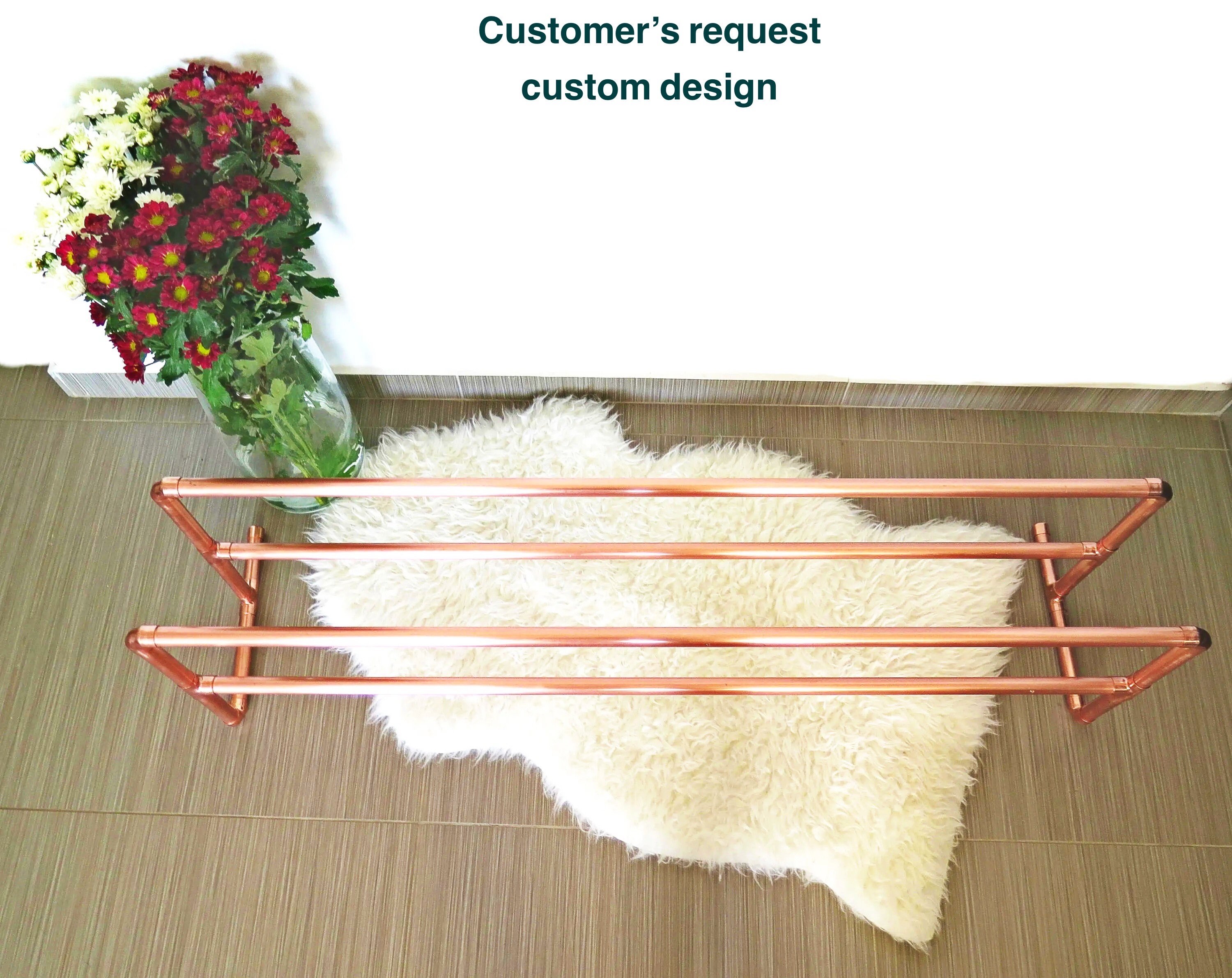 Simple Large Copper Shoe Rack custom Designs - Etsy