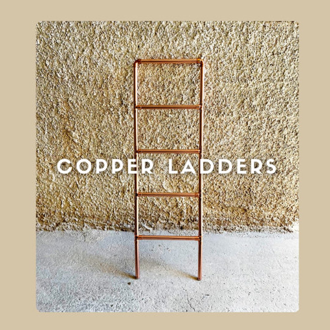 Copper Pipe Ladder Stylish Storage for Scarves, Throws, and Towels - Etsy
