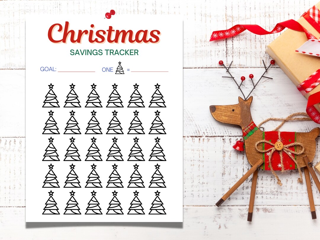 Christmas Savings Tracker Printable PDF Digital Download - Etsy