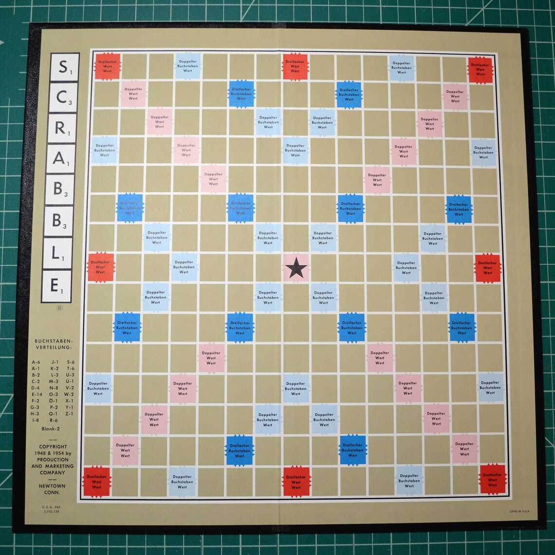 German SCRABBLE Game Board Only Circa 1950s Excellent | Etsy
