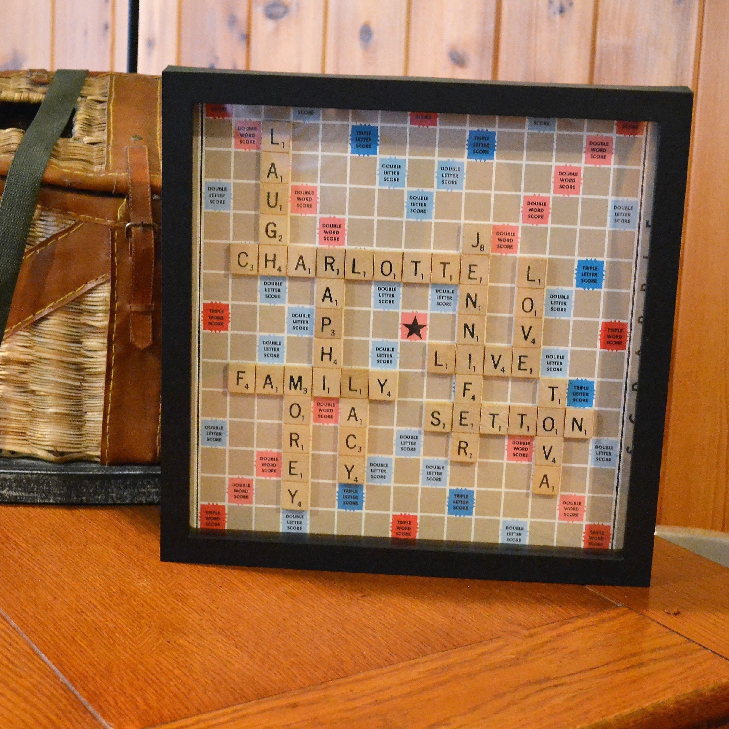 Custom Scrabble Board Shadowbox Framed Artgreat Gift Idea - Etsy
