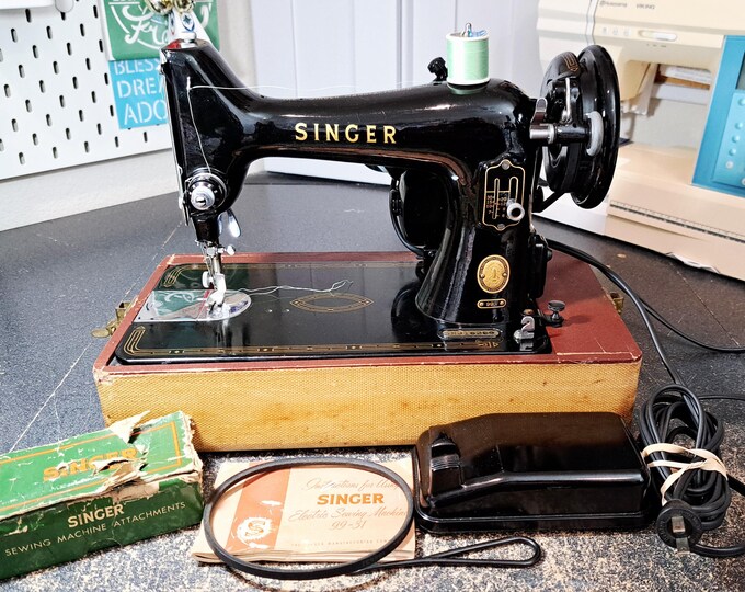 Vintage 1956 SINGER 99K Sewing Machine With Case - Working Condition - Etsy