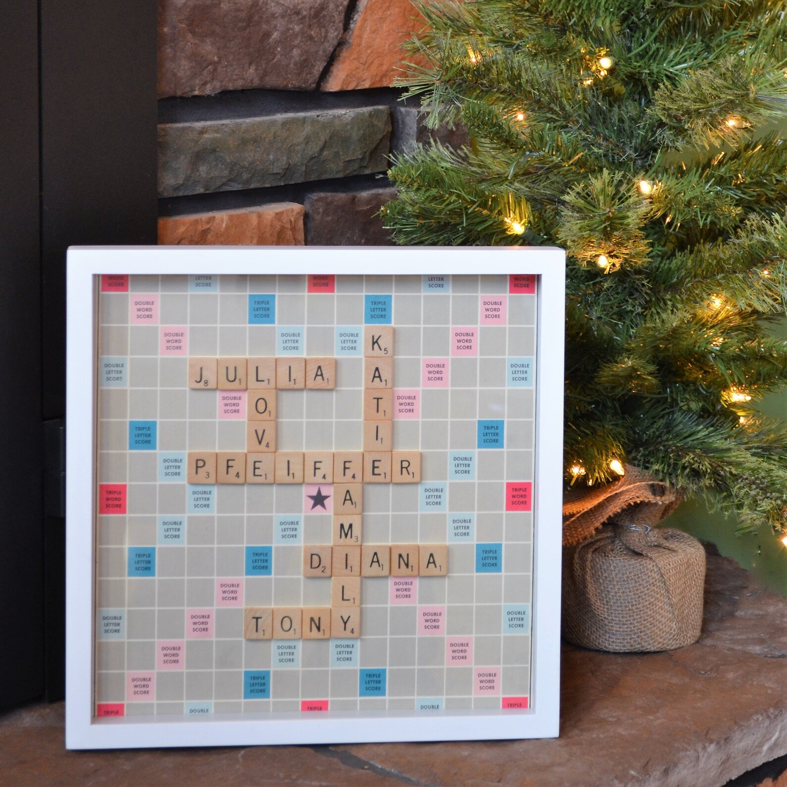 Custom Scrabble Board Shadowbox Framed Artgreat Gift Idea - Etsy