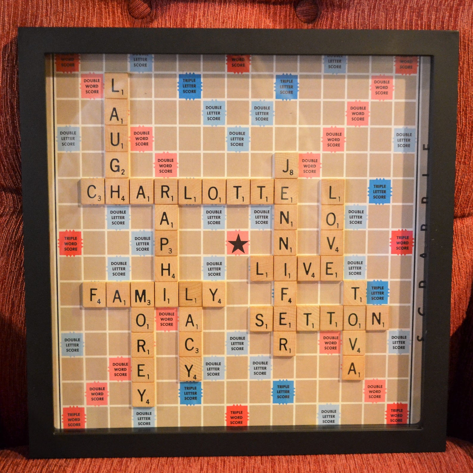 Custom Scrabble Board Shadowbox Framed Artgreat Gift Idea - Etsy