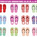 Flip Flops SVG Cutting Files, Dxf, Flip Flops Monogram Frames, Beach ...