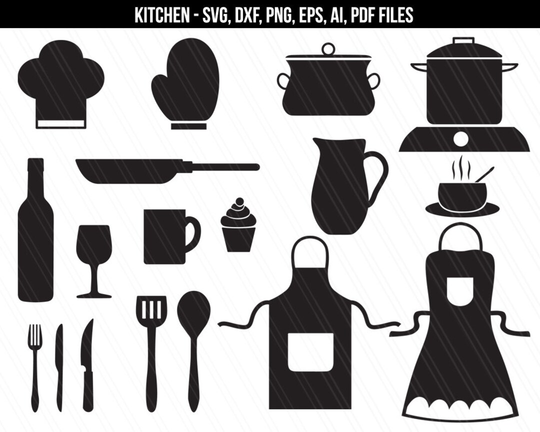 Kitchen Svg, Kitchen Clipart, Cooking Svg, Svg Files for Kitchen ...
