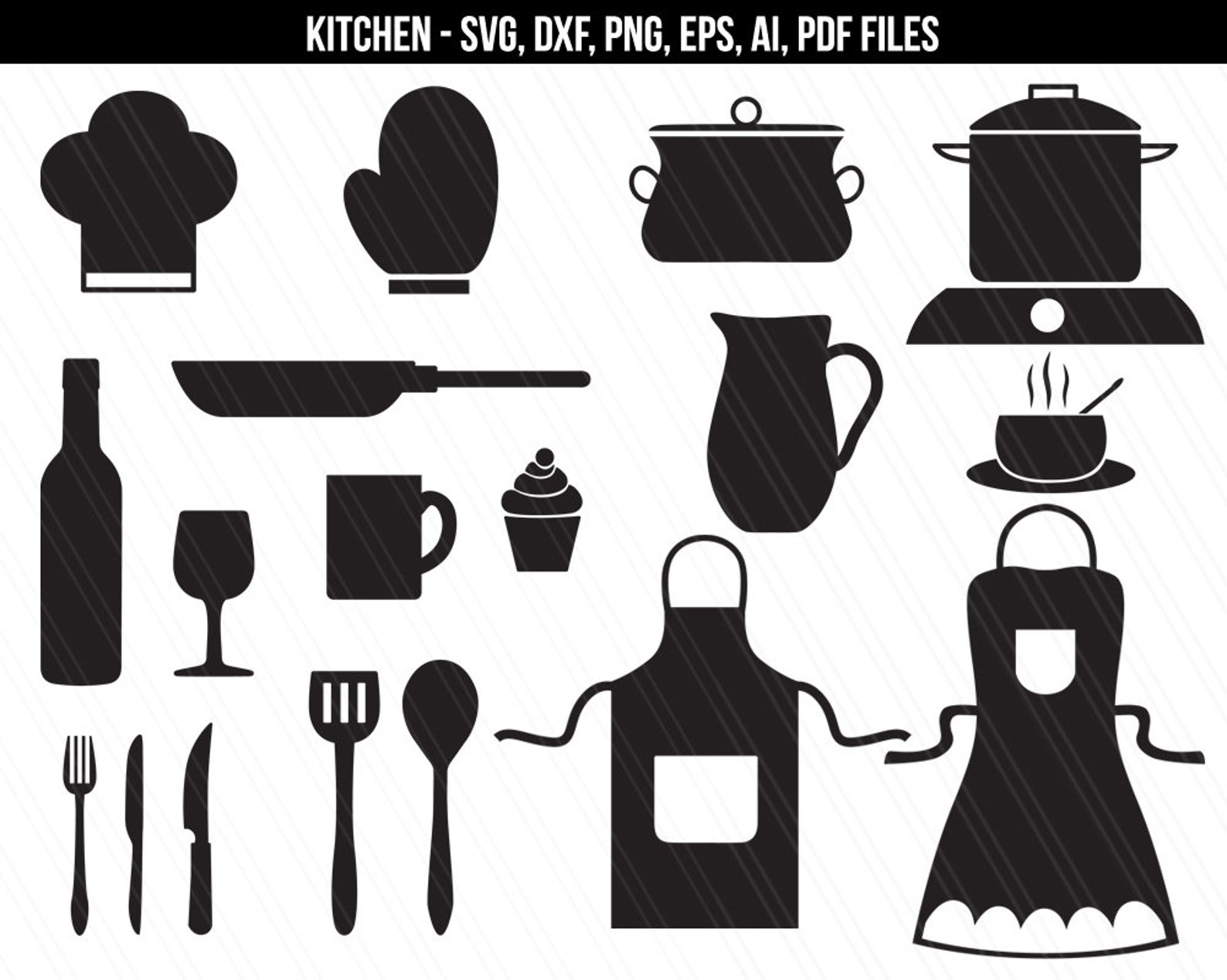 Kitchen Svg Kitchen Clipart Cooking Svg Svg Files for | Etsy