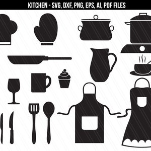 Kitchen Svg, Kitchen Clipart, Cooking Svg, Svg Files for Kitchen ...