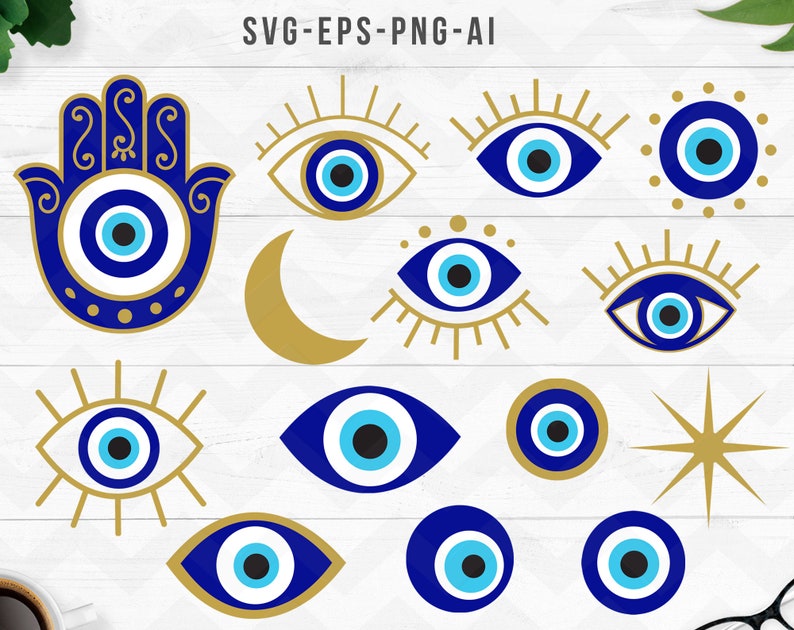 Evil Eye Svg Bundle Humsa Hand Svg Turkish Eye Svg Evil Eye - Etsy UK