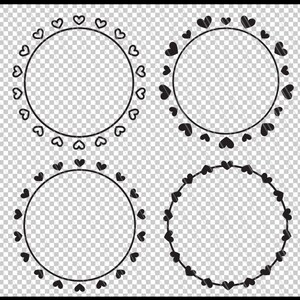 Monogram Frame Svg, Circle Monogram Svg, Heart Monogram Svg, Love Svg ...