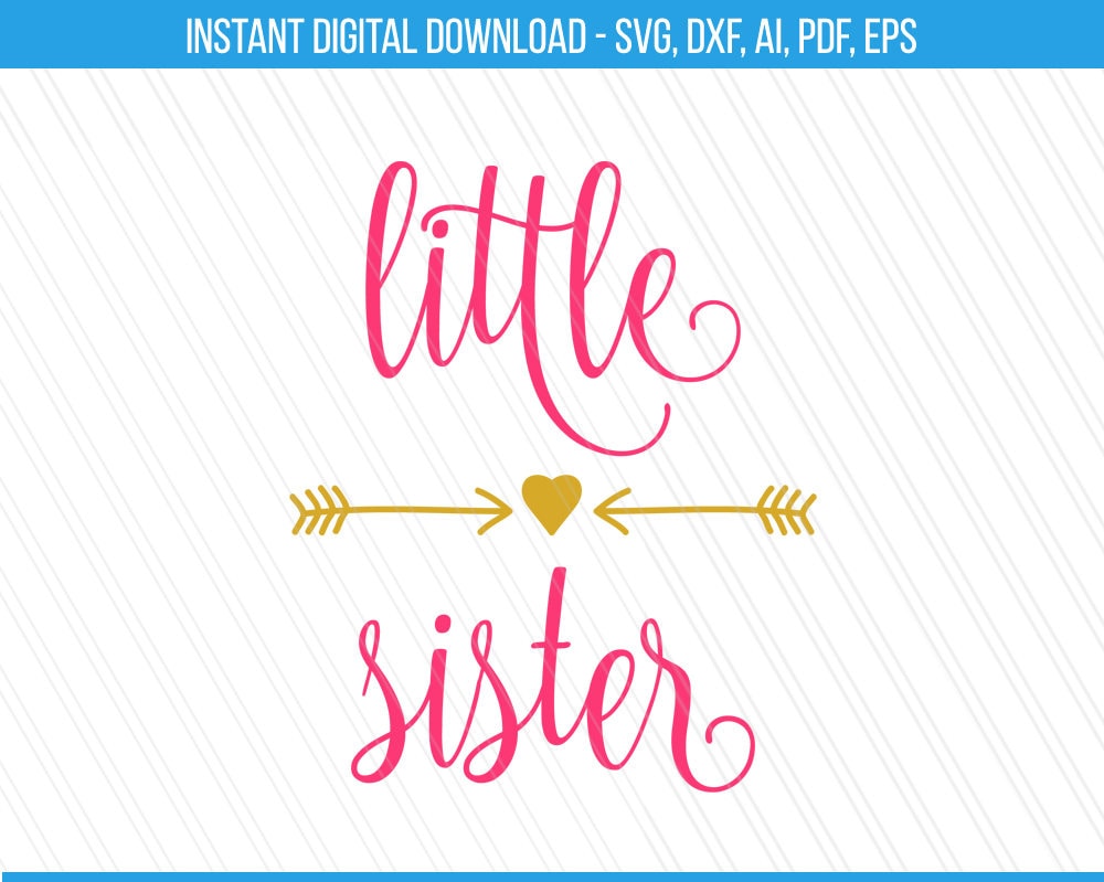 Hermana pequeña Svg, Hermana svg, Hermanita cortar archivos, Hermanos ...