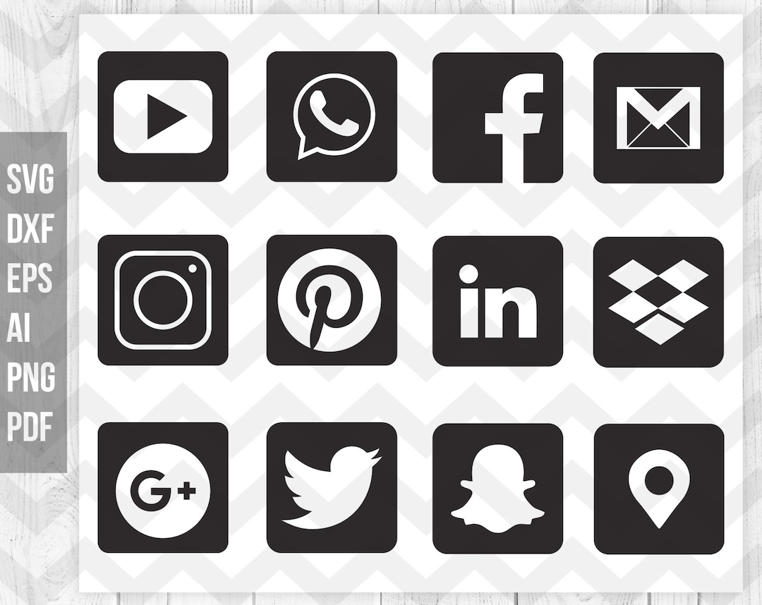 Social Media Icons Svg, Social Icons Png, Social Media Cutting Files ...