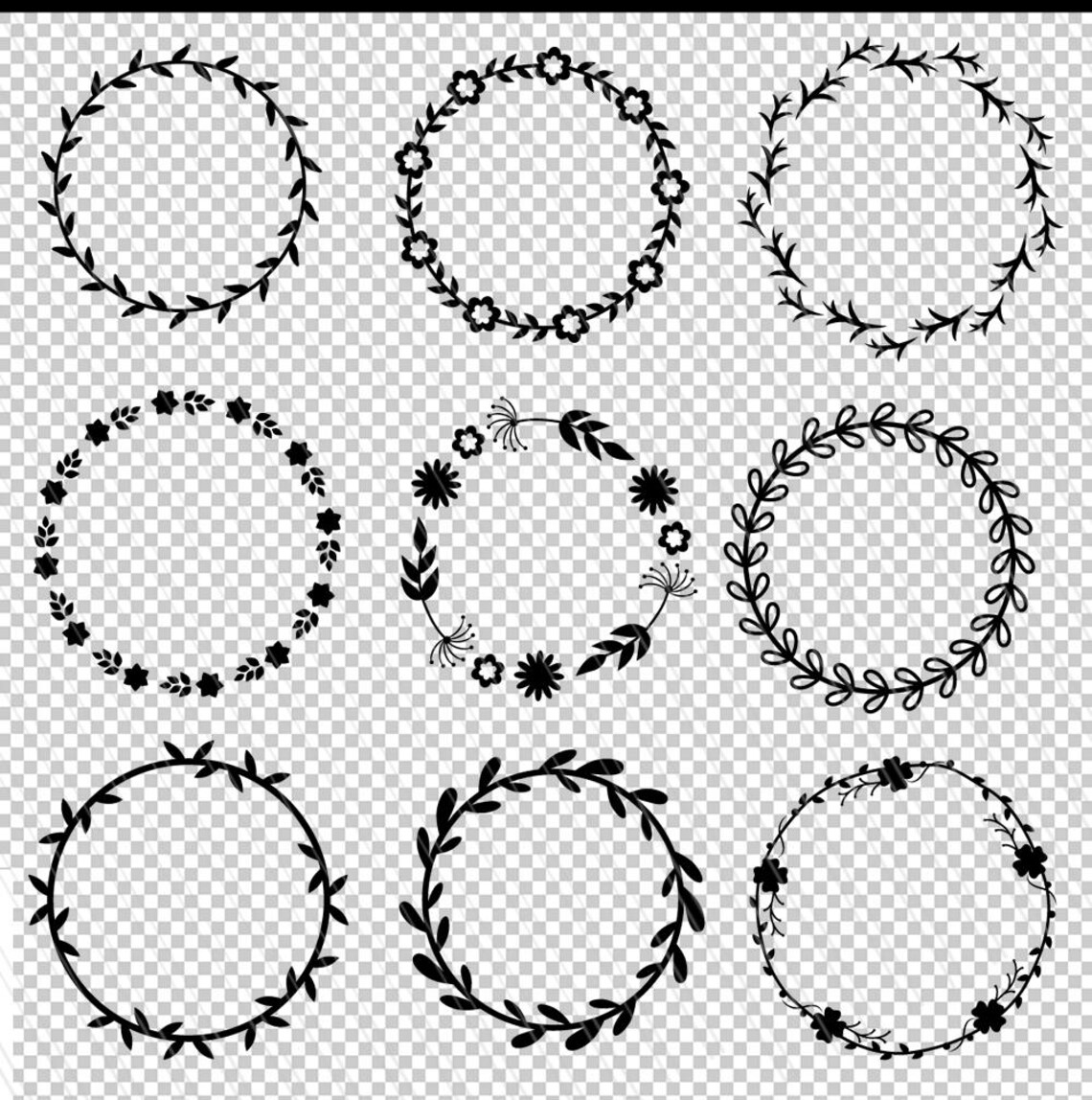 Wreath Svg Leaf Wreath Svg Floral Wreath Svg Floral Wreath - Etsy