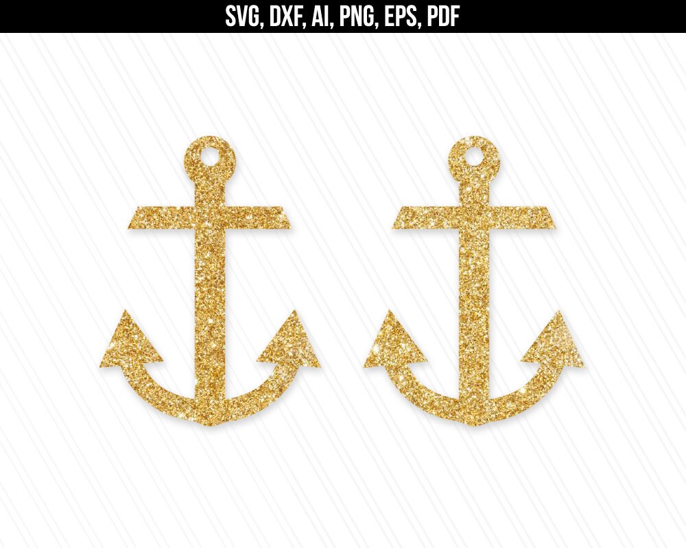 Anchor Earrings, Earrings Svg, Nautical Jewelry, Jewelry Svg, Leather ...