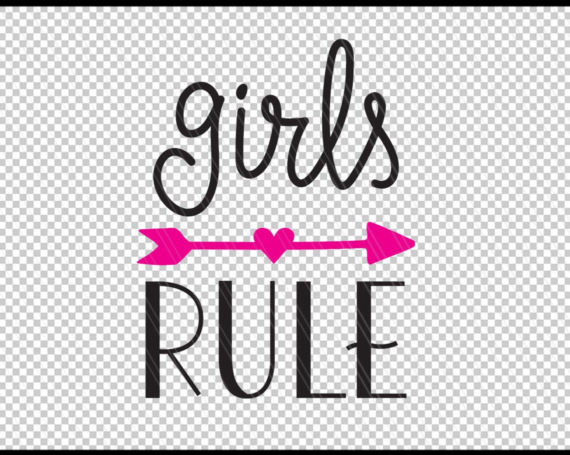 Girls Rule SVG Baby Girl Svg Dxf Cut Files Vinyl Cricut - Etsy