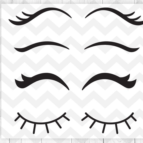 Eyelashes SVG Cut Files Silhouette Cameo Cricut Cut-n-scan - Etsy