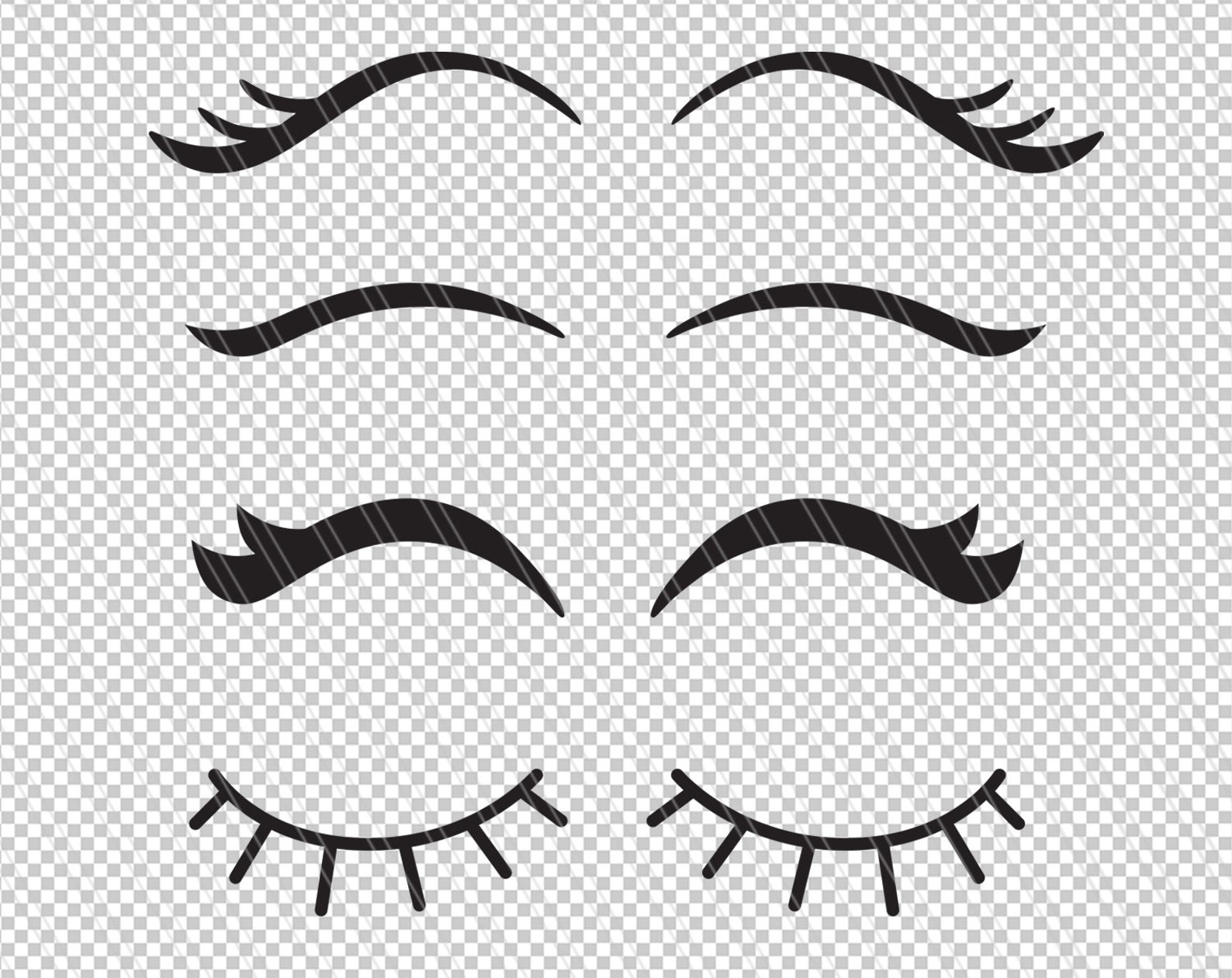 Eyelashes SVG Lashes svg Eyelashes Clipart Eyelash vector | Etsy