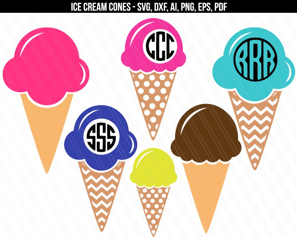 Ice Cream Svg Ice Cream Cone Svg Cut Files Ice Cream Cone Etsy