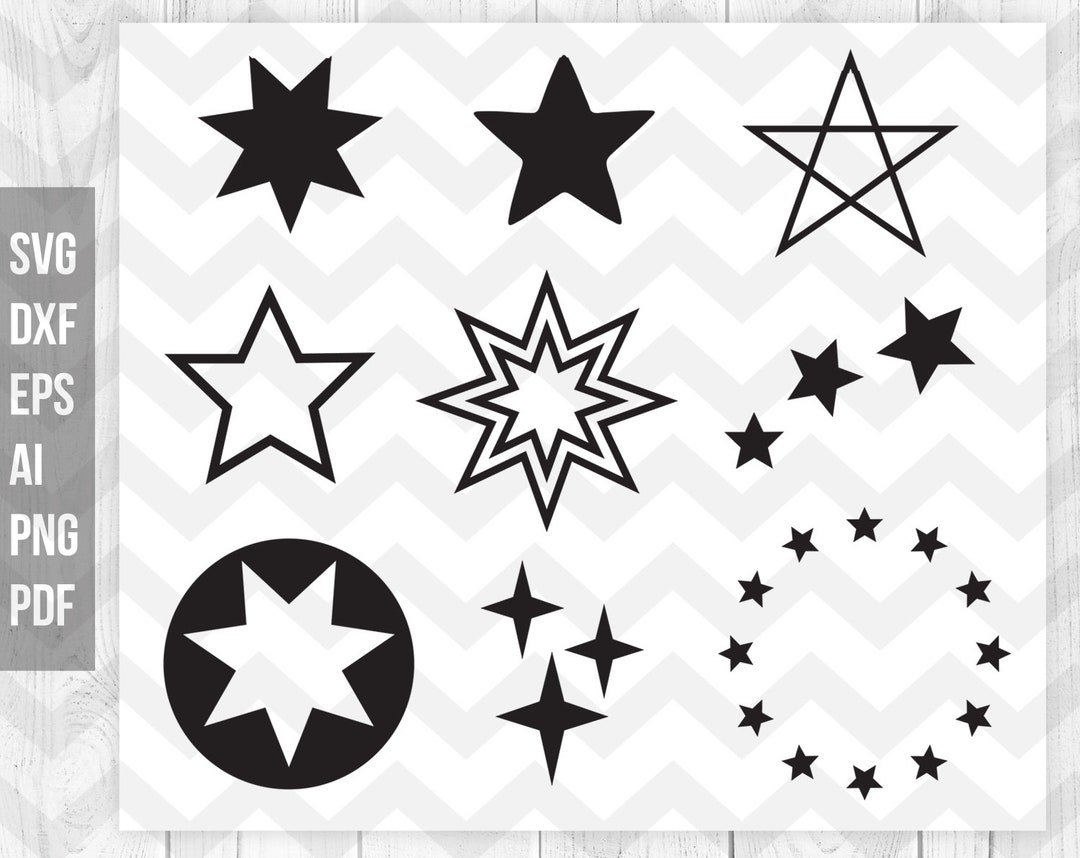 Stars SVG, Star Svg, Stars Clipart, Star Vector, Star Elements Monogram ...