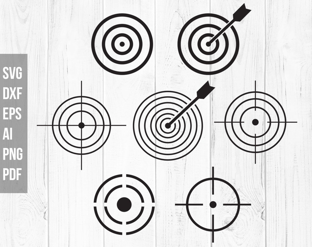 Target Svg, Bullseye Svg, Dart Svg, Bull's Eye Svg, Shooting Target Svg ...