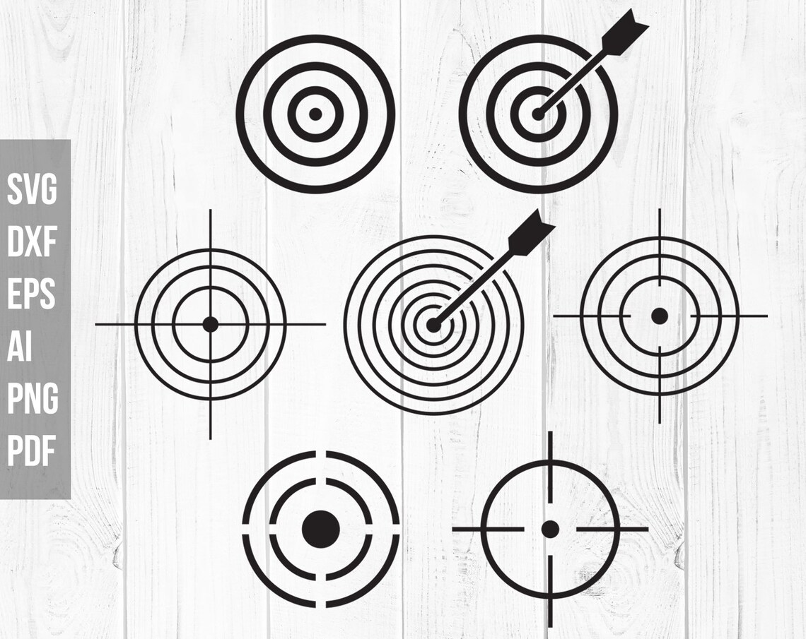 Target Svg, Bullseye Svg, Dart Svg, Bull's Eye Svg, Shooting Target Svg ...