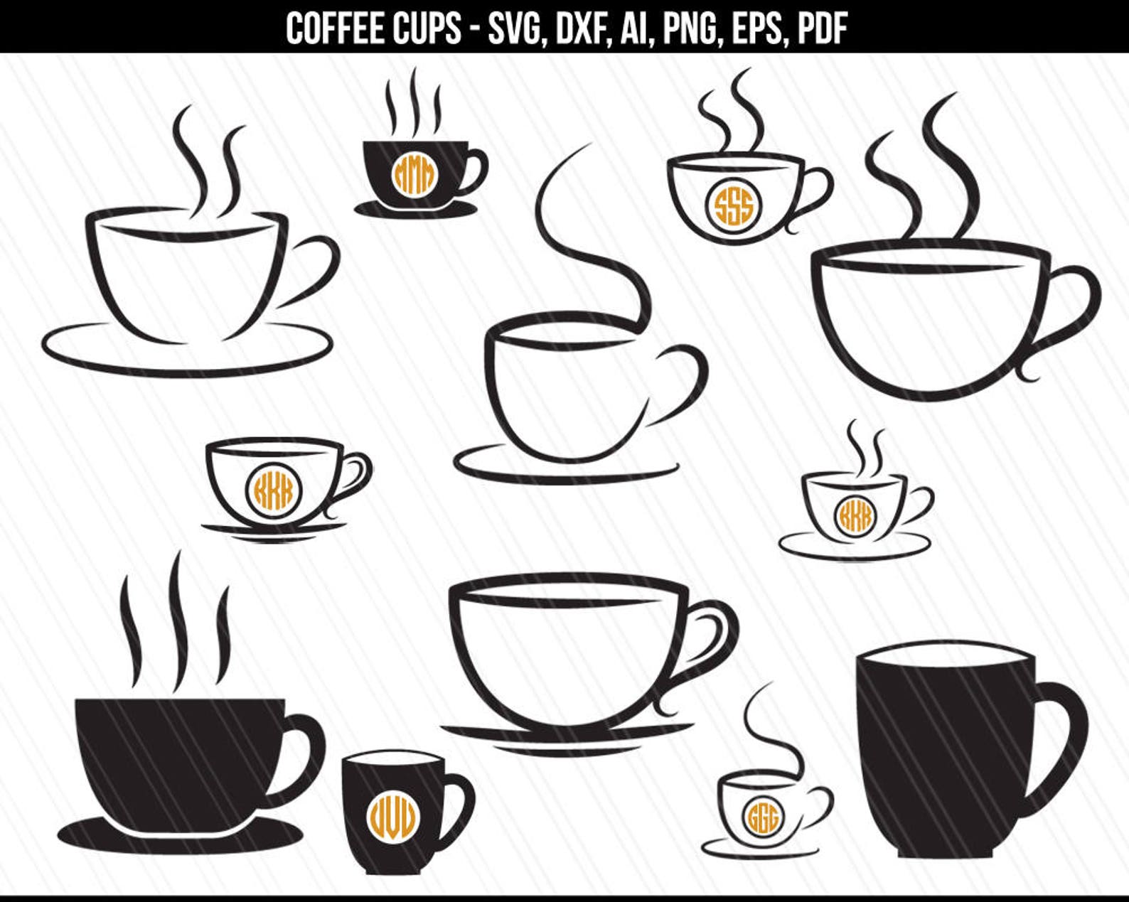 Coffee Cup SVG, Coffee Svg Files, Coffee Mug Svg, Cafe Svg, Coffee Cup ...