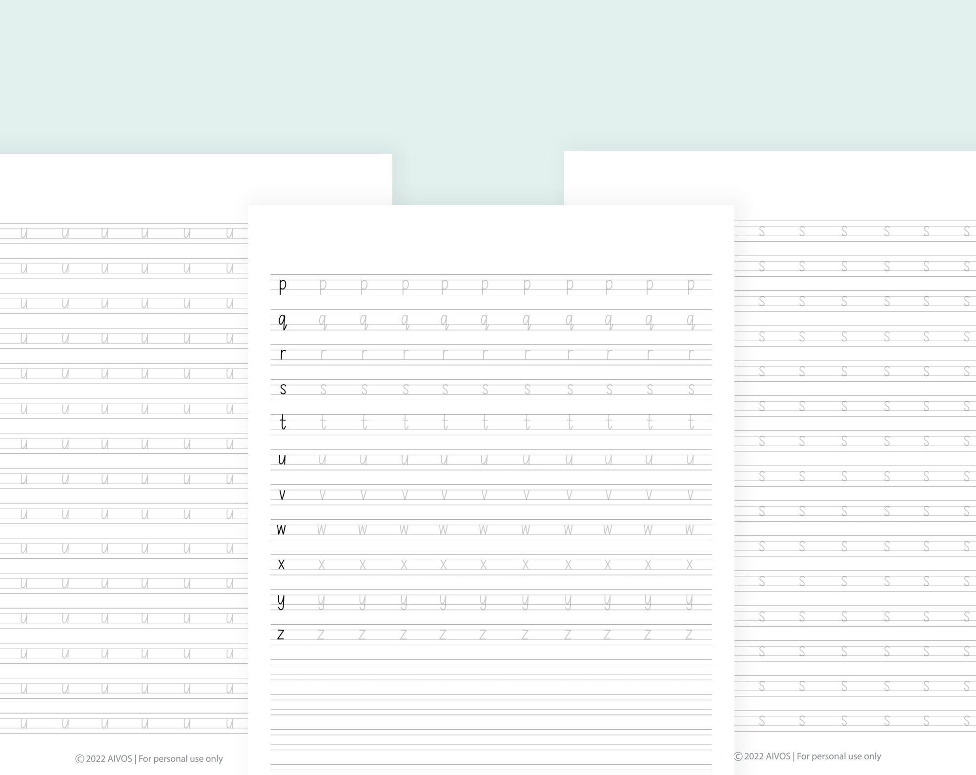 Handwriting Practice Sheet PDF Beginner Upper/lowercase - Etsy