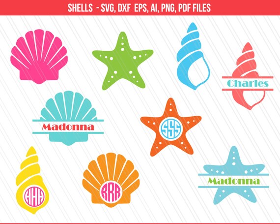 Sea Shells Svg Mermaid Shell Svg Seashell Svg Star Fish - Etsy Singapore