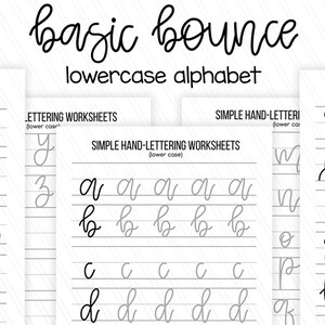 Calligraphy and Handwriting Worksheets Bundle Hand Lettering - Etsy