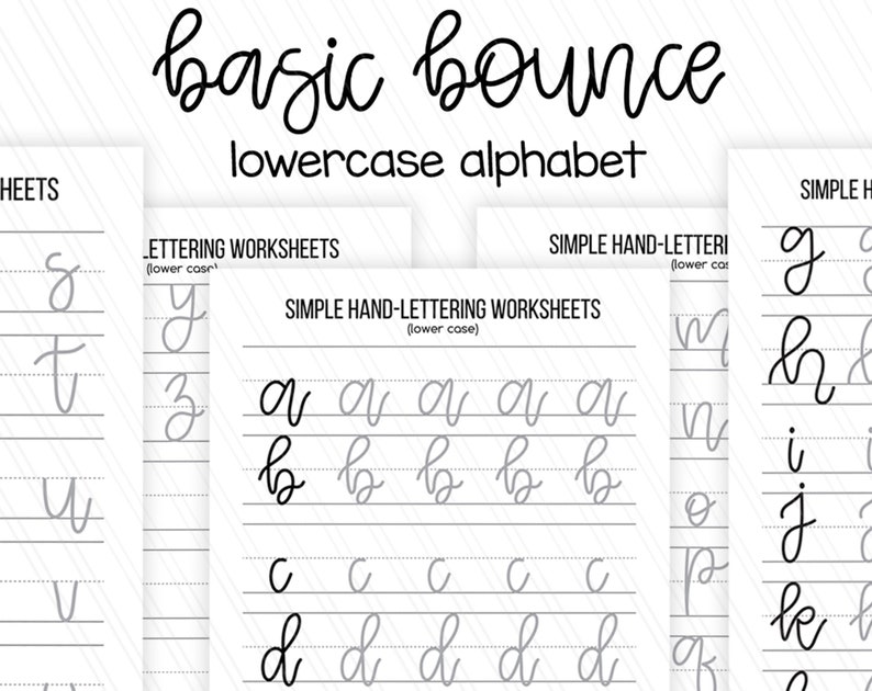 Calligraphy and Handwriting Worksheets Bundle, Hand Lettering Practice ...