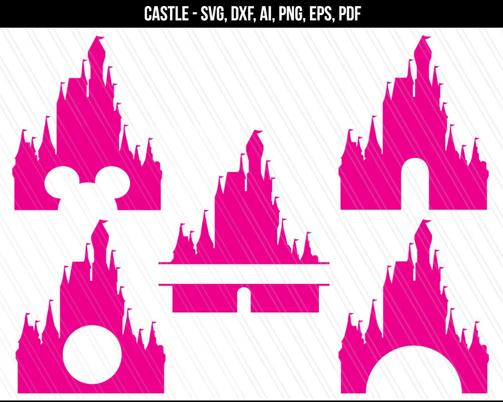 Archivos svg de Disney Disney Castillo de SVG marco de | Etsy