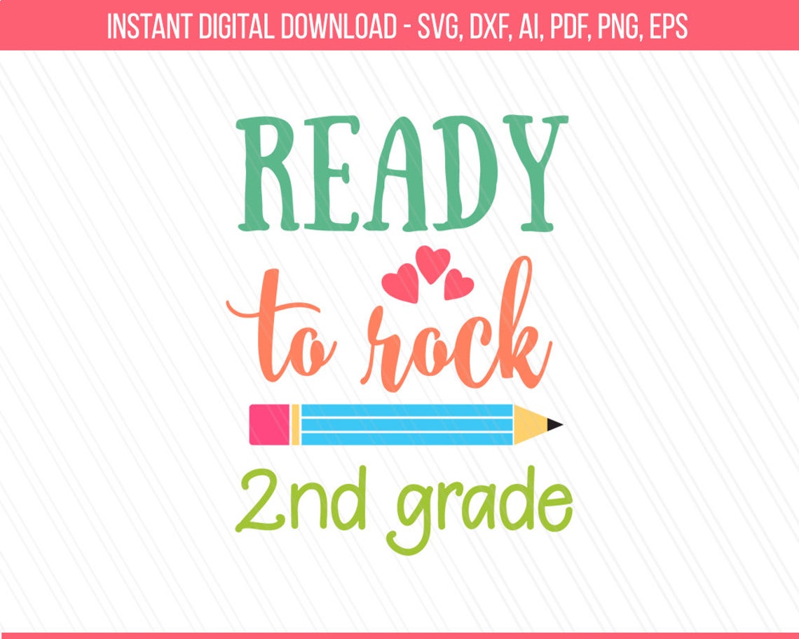 Ready to Rock 2nd Grade Svg Back to School Svg First Day of | Etsy