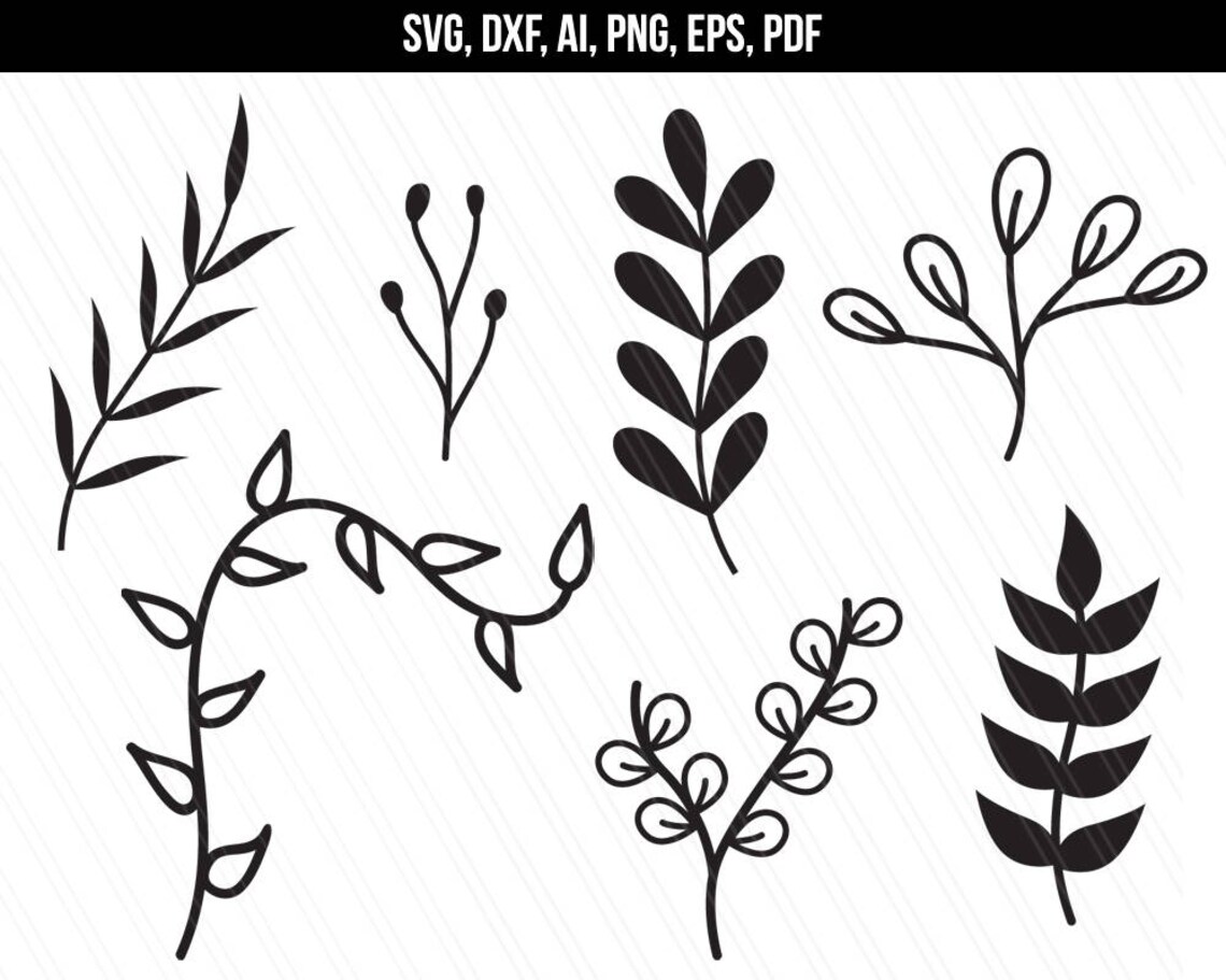 Leaves Svg Branches Svg Nature Svg Leaf Clipartwedding | Etsy