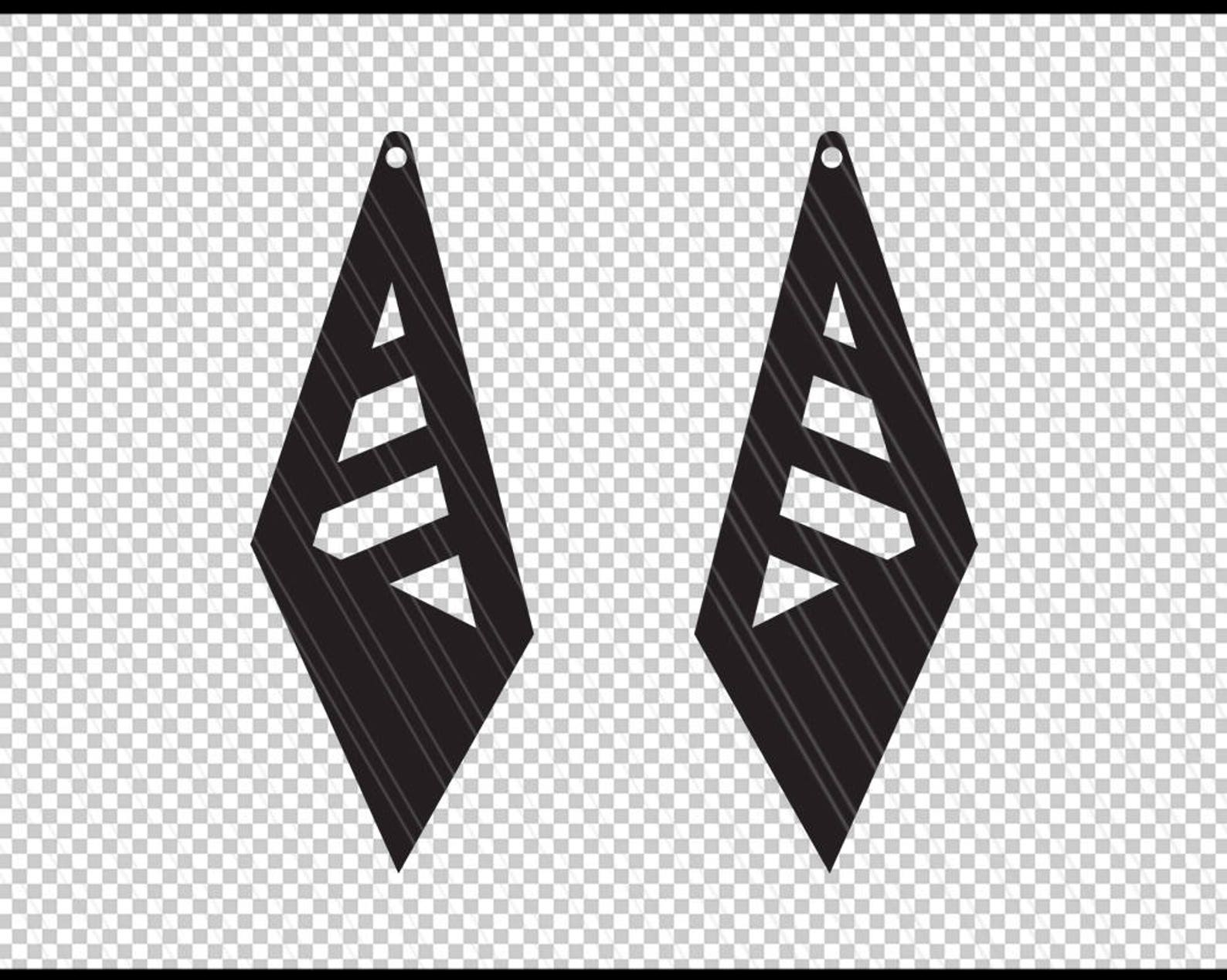 Earring Svg Cut Files Faux Leather Earring Svg Dxf Earring | Etsy