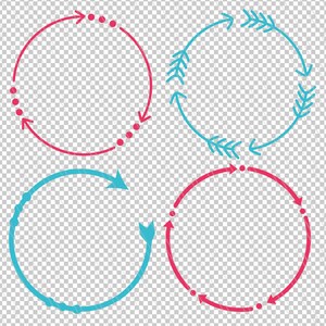 Circular Arrow Monogram Frames Svg Cutting Files, Screen Printing ...