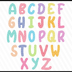 Polka Dot Alphabet Svg, Polka Dot Letters, Polka Dot Font Cut Files ...