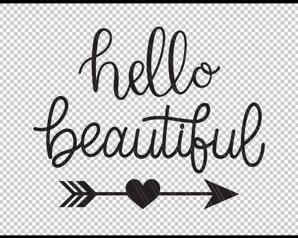 Hello beautiful svg Hello Svg Beautiful svg Makeup svg | Etsy