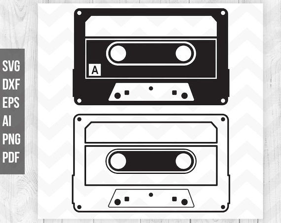 Cassette Tape Svg Cassette vector Audio cassette svg | Etsy
