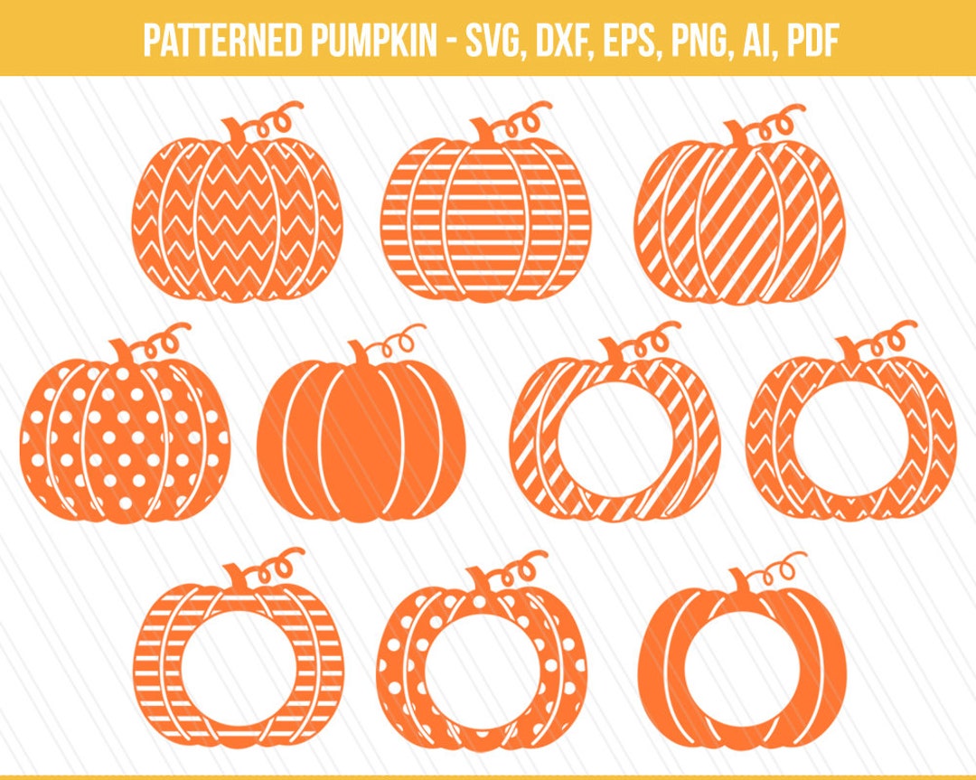Pumpkin Svg, DXF, Pumpkin Monogram, Pumpkin Clipart ,halloween Svg ...