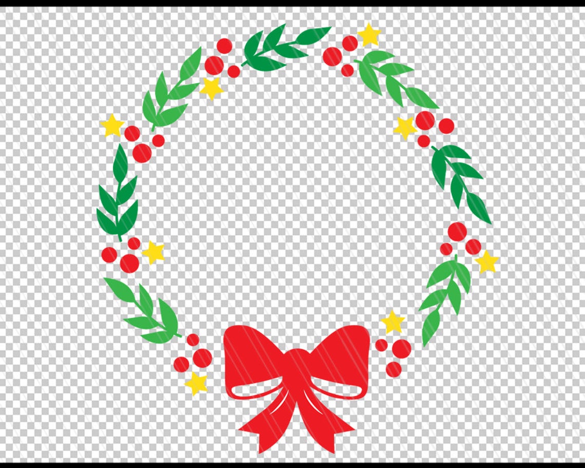 Christmas Wreath Svg Christmas Svg Wreath Cut File | Etsy